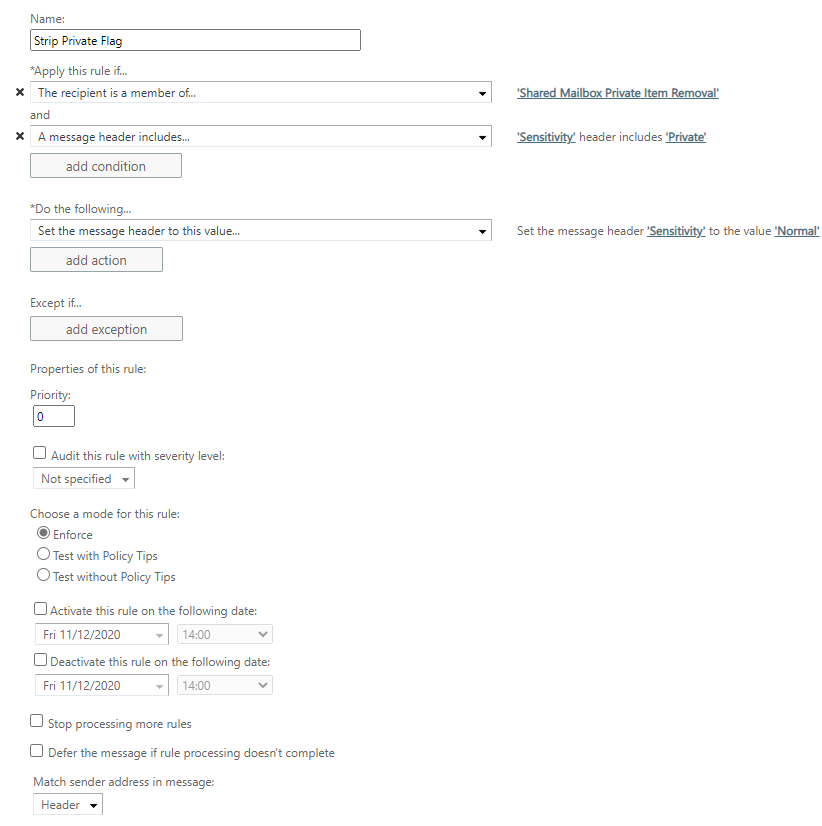 Granting Access to Private Items in an Exchange Mailbox